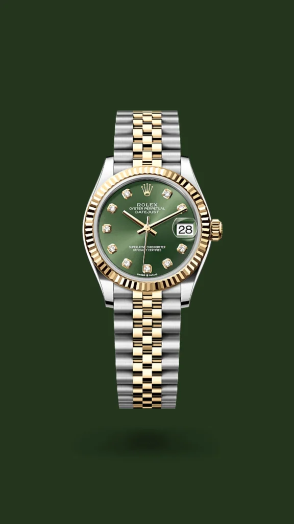 Rolex LadyDatejust 31MM Champagne with Index Markers on YG/ Steel Combi. Fluted Jubilee – TimeKeeper